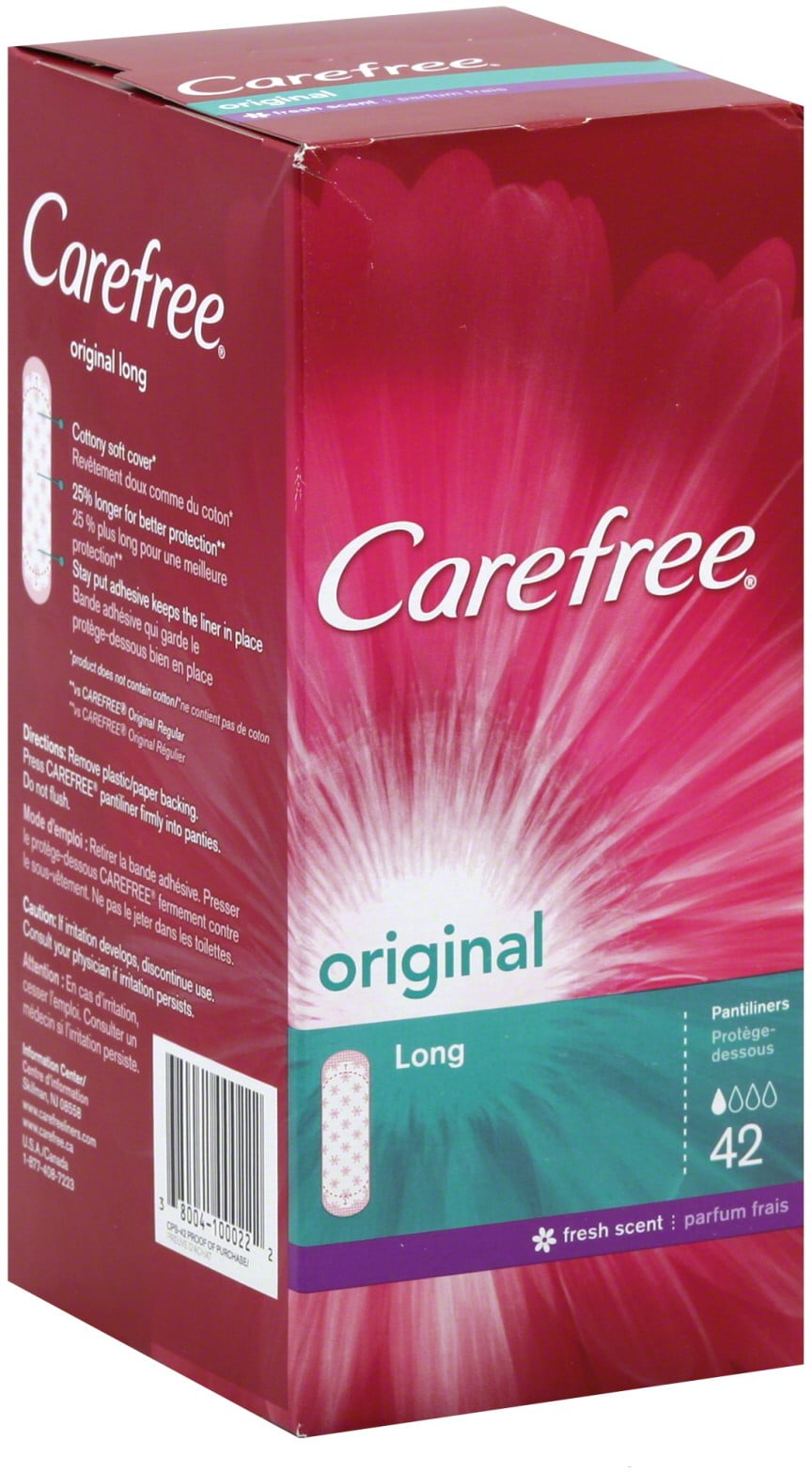 CAREFREE Original Long Liners, Fresh Scent 42 ea (Pack of 2) - Walmart.com