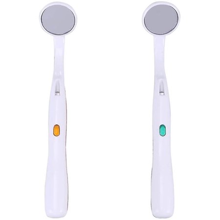 Oral Mouth Tooth Inspection Dental Mirror With Led Luminous Light 2pcs ...
