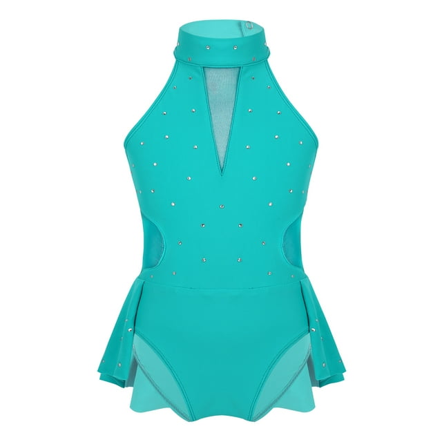 iiniim Kids Girls Mesh Splice Leotard Ballet Dance Figure Ice Skating ...