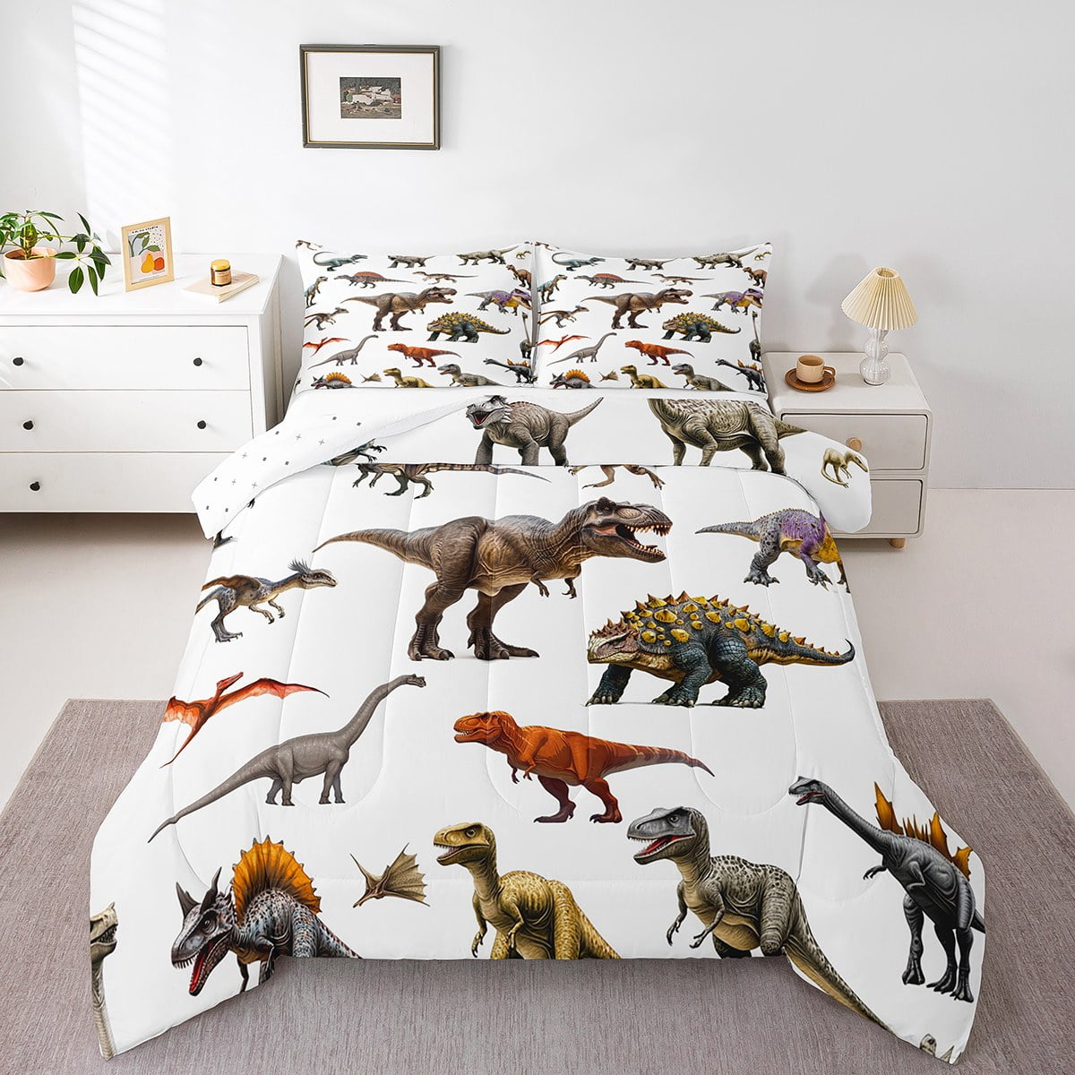 Click here for Erosebridal Animal Dinosaur Bedding Twin Comforter... prices