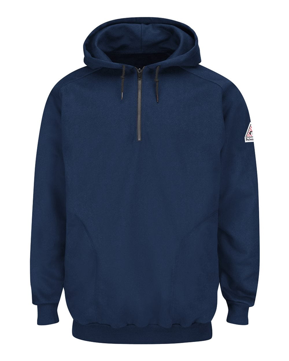 Bulwark - Navy Pullover Hooded Fleece 1/4 Zip Sweatshirt - Walmart.com ...