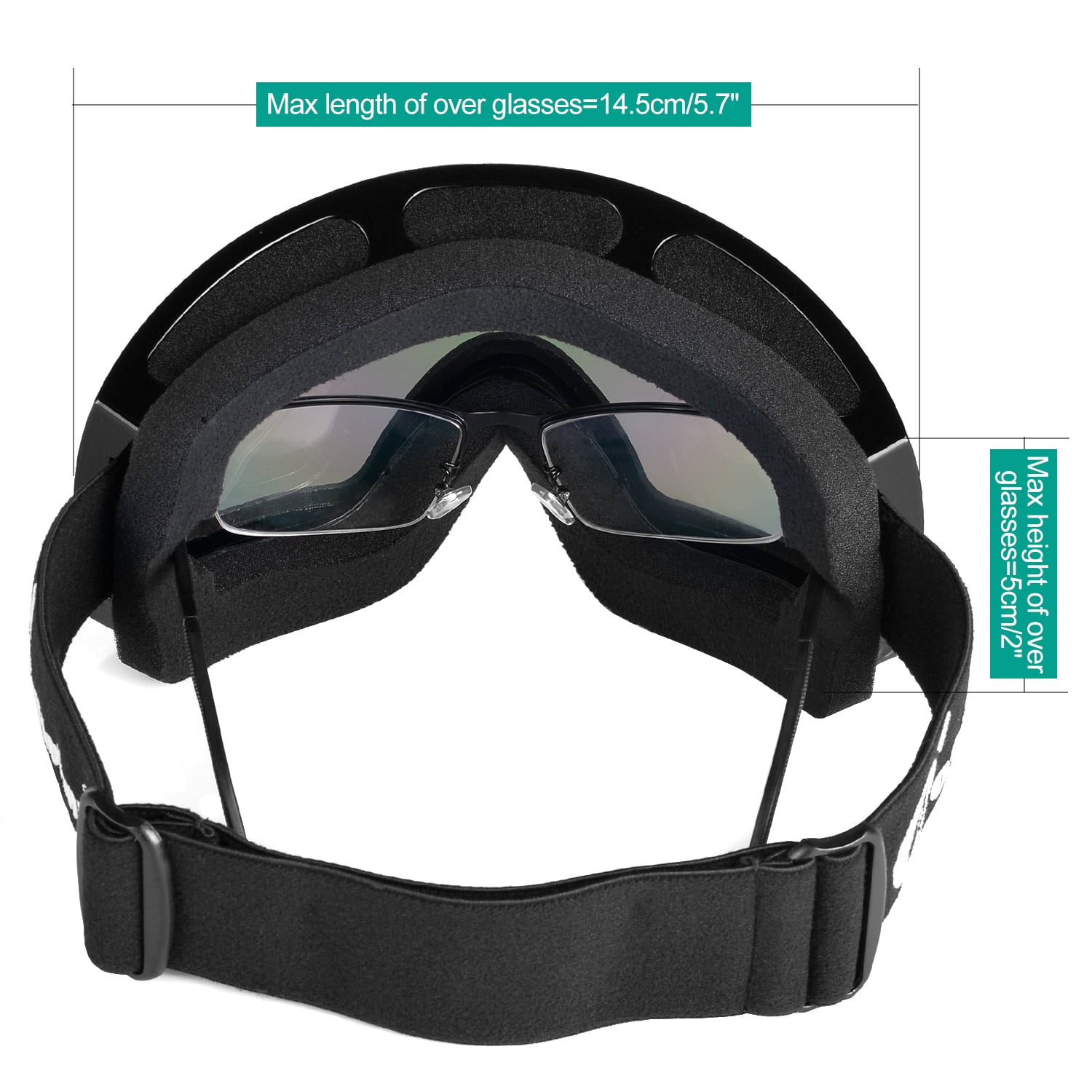 General OTG Ski Goggles for Adult, Double Anti-Fog Lenses with UV400 ...