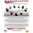 2 Inch Swivel Caster Wheels for Furniture with 5/16 Threaded Stem, 75 ...