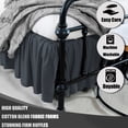 Black Bed Skirt Size Ruffled With Split Corners 16 Inch Drop For ...