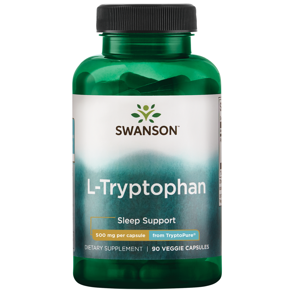 Swanson L-Tryptophan from Tryptopure 500 mg 90 Veggie Capsules ...