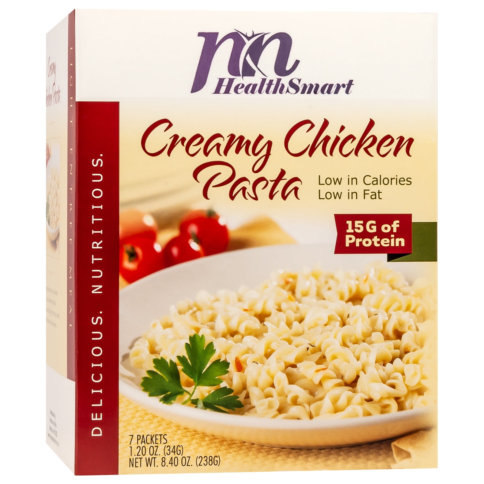HealthSmart High Protein Creamy Chicken Pasta Dinner, 15g Protein, Low ...
