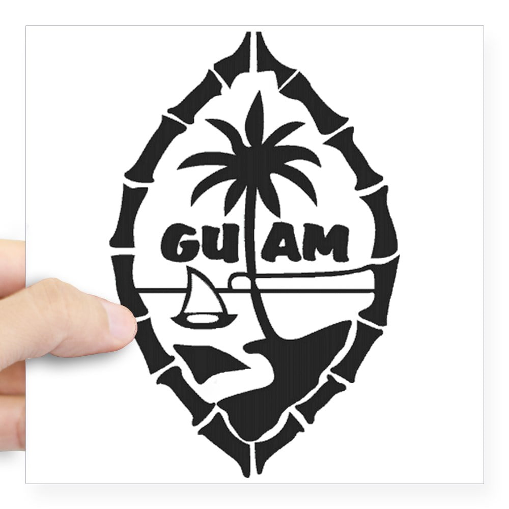CafePress - Guam Seal Square Sticker 3 X 3 - Square Sticker 3" x 3 ...