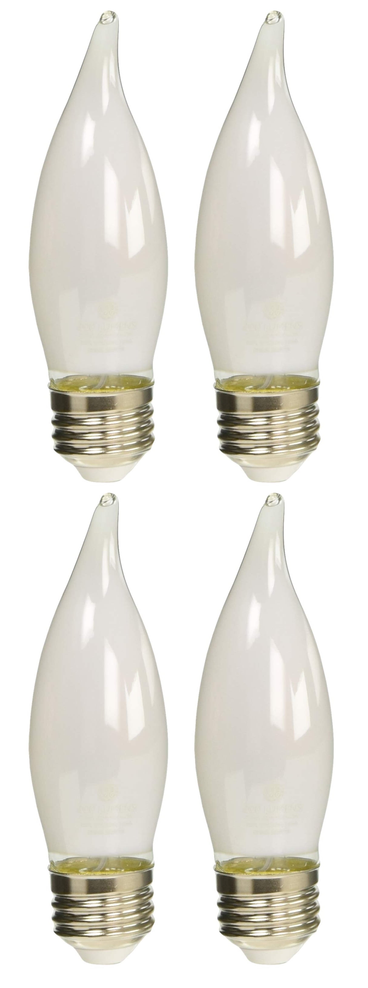 (4 bulbs) GE Lighting GE35916 GE, 4 Pack, LED3DFCAM, 3 watt, Frosted ...