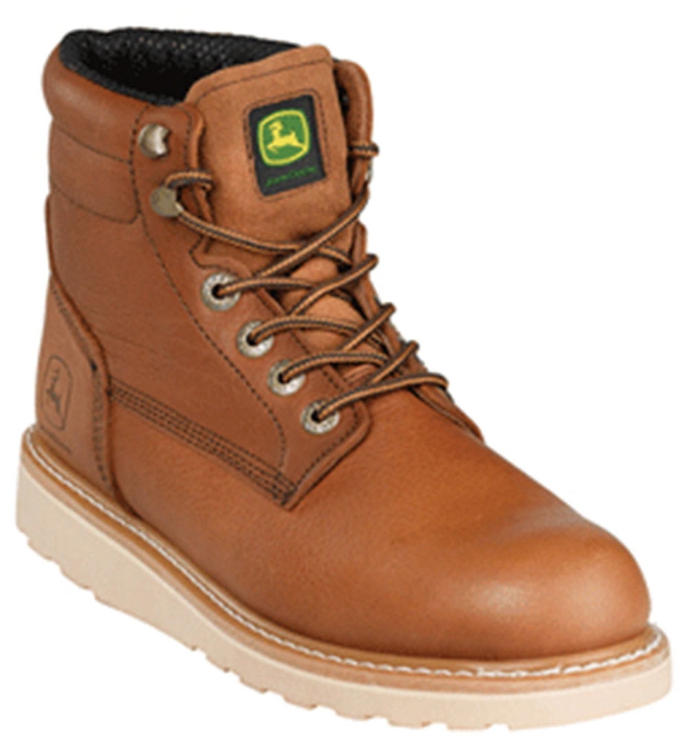 John Deere Men's 6" WEDGE Tan Work-Utility Boot 6 W - Walmart.com