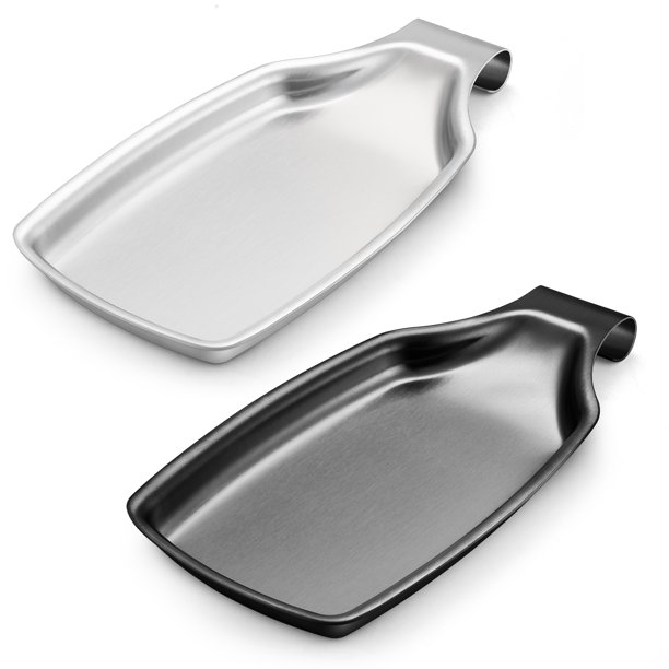 Walchoice Spoon Rest Set of 2, Stainless Steel Spoon Holder for Stove ...