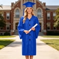 CAIVO Elegant Graduation Gown And Cap For Adults Formal Commencement ...