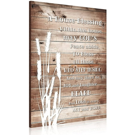House Blessing Hanging Wooden Sign Inspirational Quote Wall Decor House ...