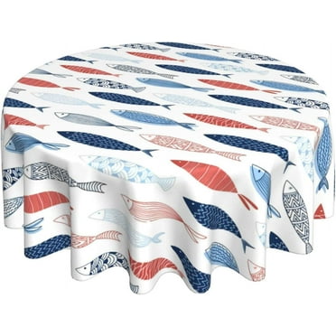 Ocean Waves Plastic Tablecloth Blue Water Print Table Cover Ocean ...