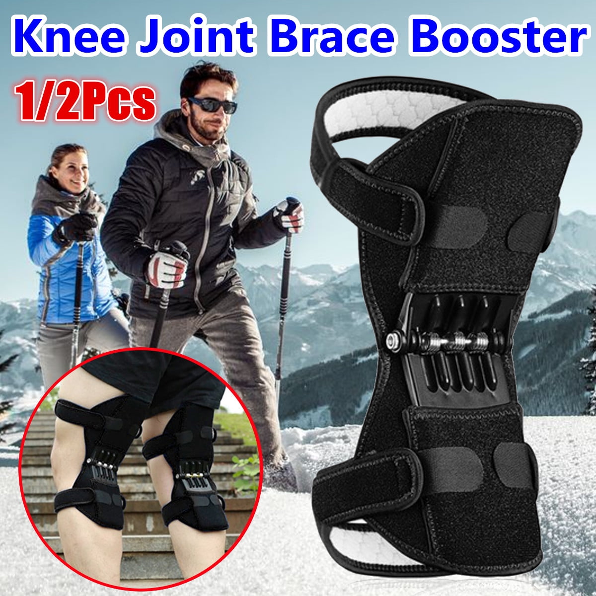 Booster Spring Knee Brace Support Mountaineering Squat Sports Gym Sport ...