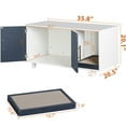 HomGarden Furniture Hideaway, Large Cat Washroom Pet Litter Box ...