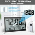 "LFF Atomic Clock - 15"" Wall Clock with Indoor/Outdoor Temp & Humidity, Large Numbers, Date ...