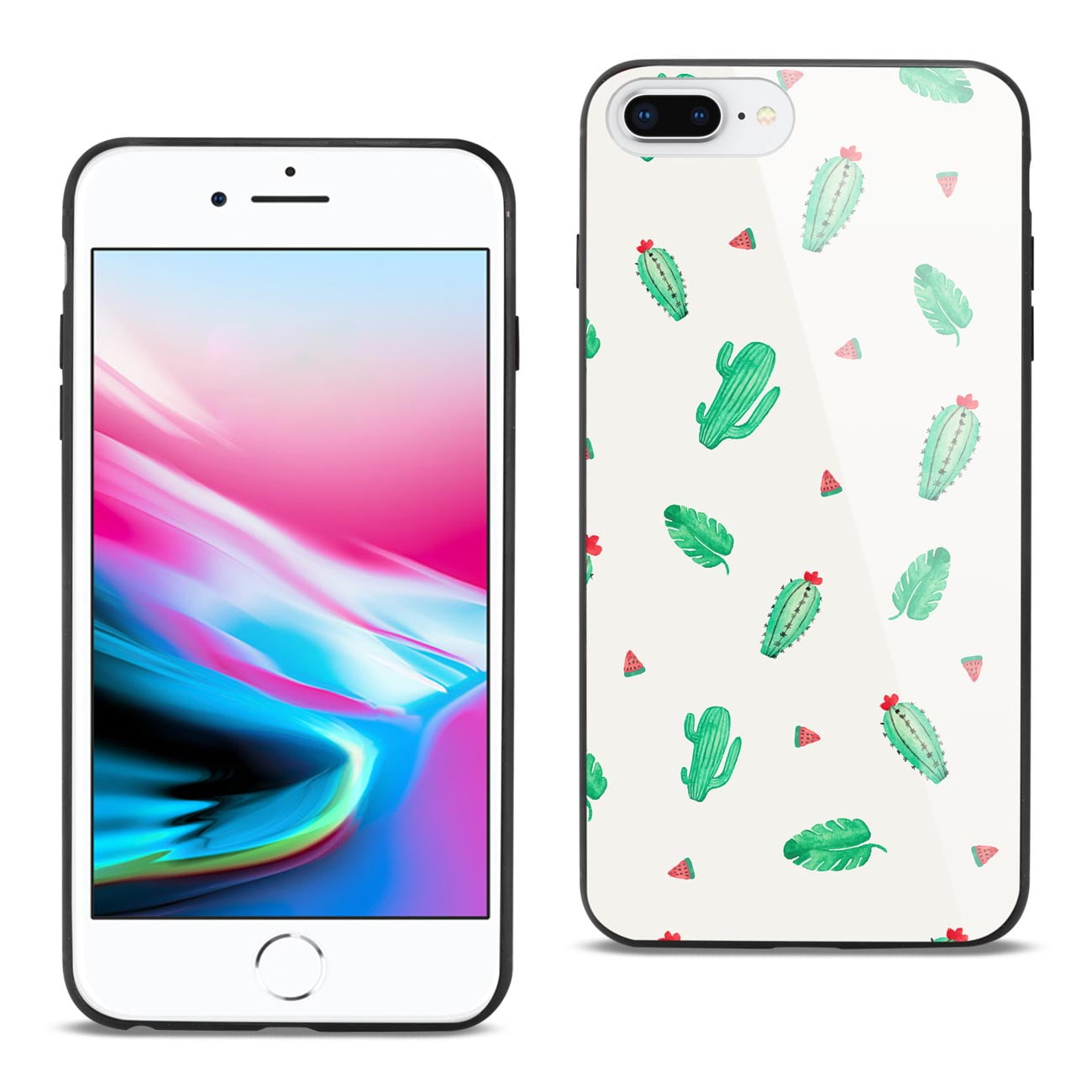Apple Iphone 8 Plus Hard Glass Design Tpu Case - Walmart.com