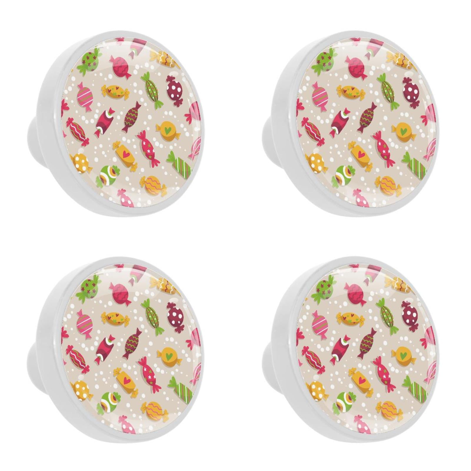 4 Pcs Colorful Sweets Knobs for Kitchen Cabinet Cupboard Dresser ...