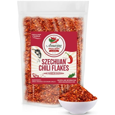 NPG Authentic Sichuan Chili Flakes MDA05 16 Oz, Extra Hot, Szechuan Crushed Red Pepper Flakes ...