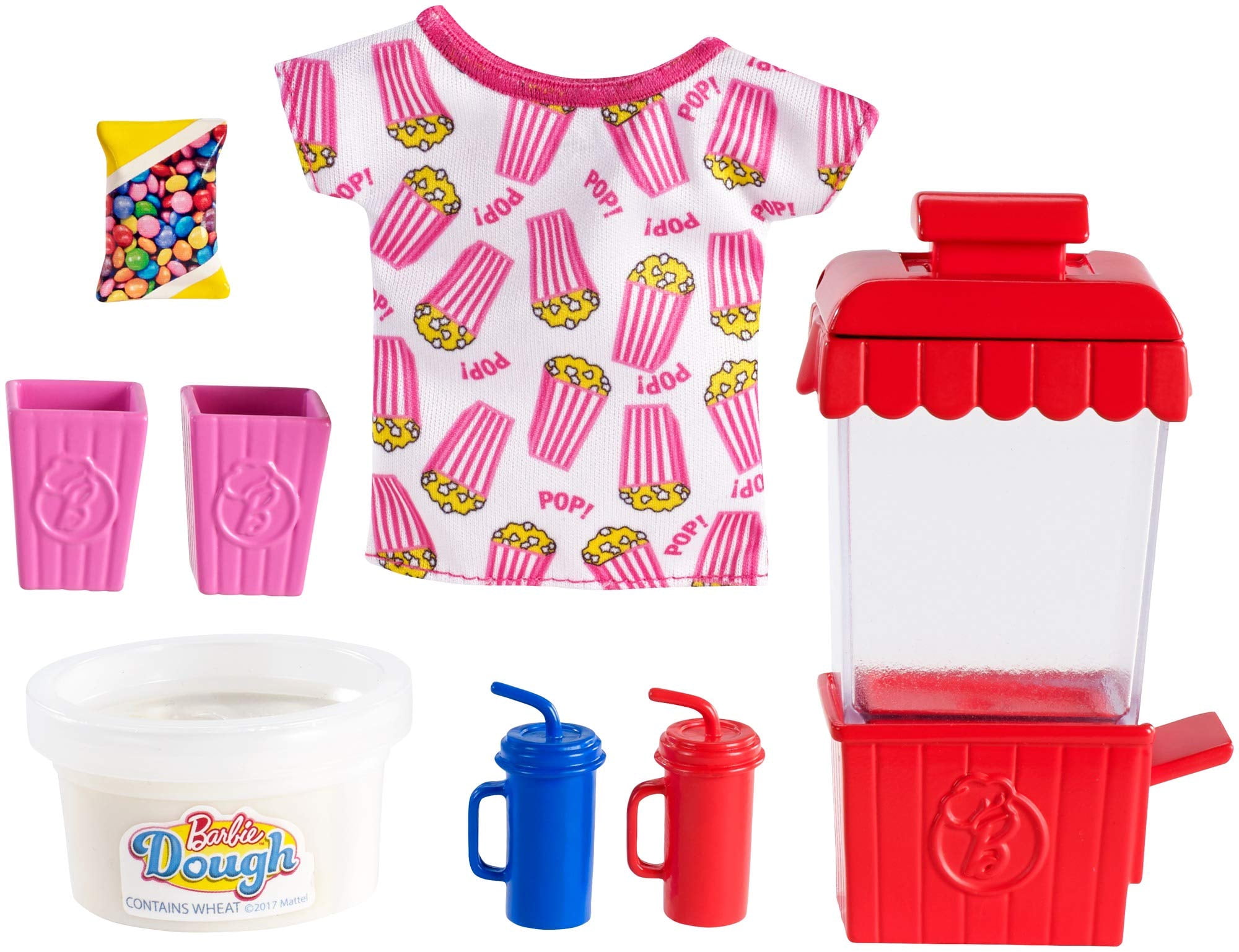 Barbie Cooking & Baking Accessory Pack with Popcorn-Themed Pieces ...