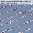 60Pcs 2 Styles Alloy Rhinestone Connector Charms Infinity Platinum 22.5 ...