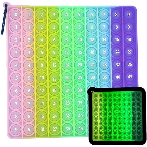 CPDD 1-100 Numbers PopToys, Square Silicone Simple Big Size Push Pop ...