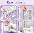 4 Tier Desk File Organizer, Vertical Letter Tray with Detachable Pen ...