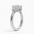2 Carat 14K White Gold Lab Grown Round Diamond Three Stone Ring for ...