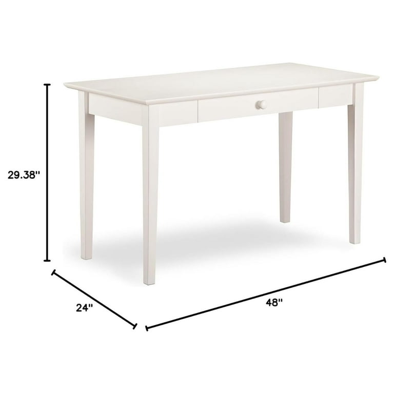 Atlantic Furniture AH12102 Shaker Desk with Drawer White H 79282 Walmart