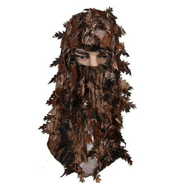 Maple leaf Pattern Camouflage Ghillie Suits Caps Gloves Hood Head Net ...