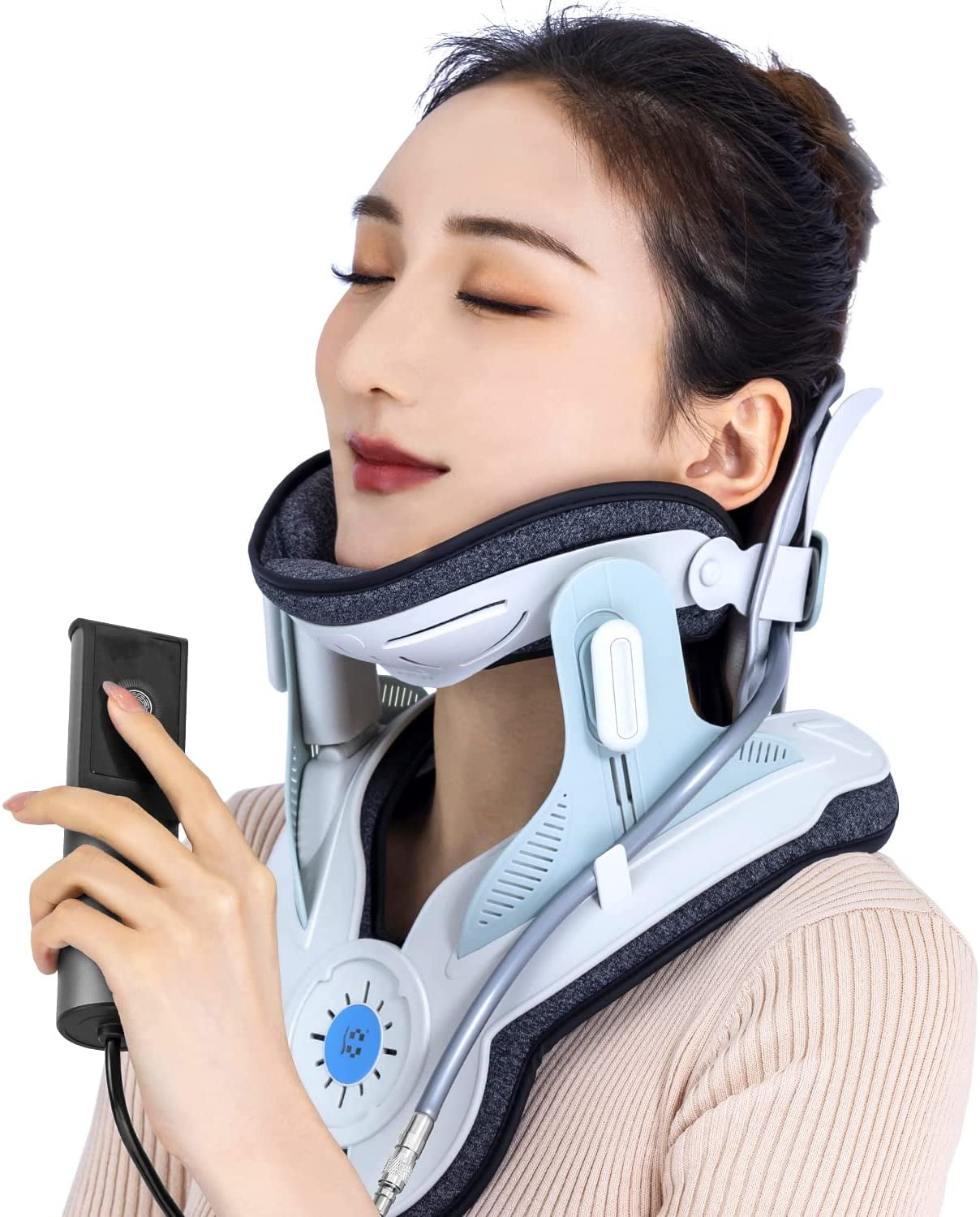 Twinklepoch Cervical Neck Traction Device with Electric Air Pump, Neck ...