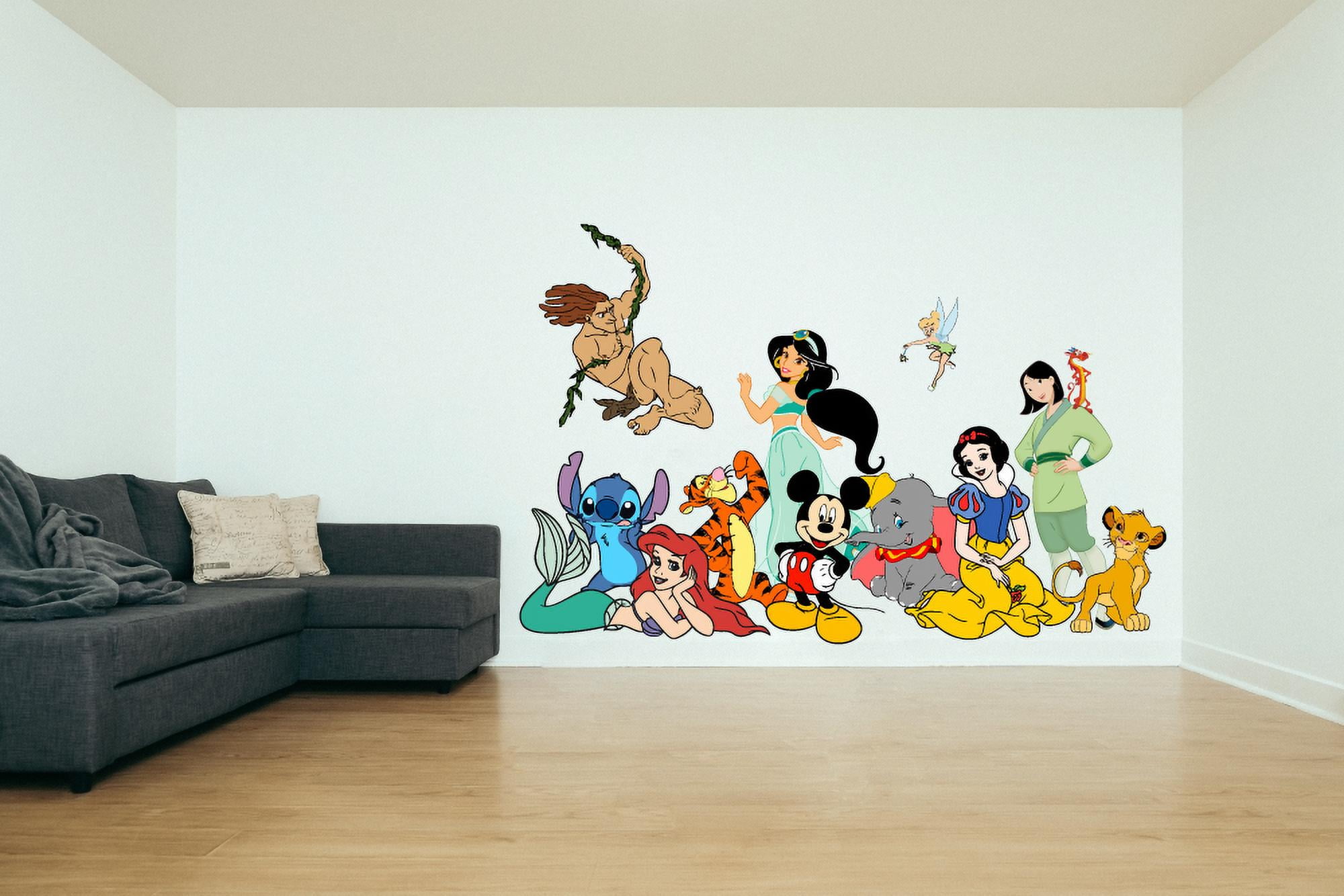 Disney Characters Princess Cartoon Show Decors Wall Sticker Art Design ...