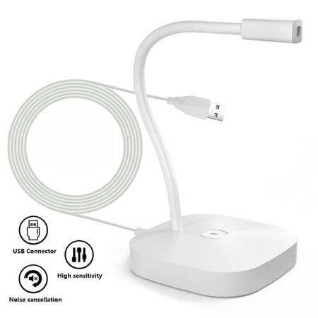 Desktop Computer Microphone USB Wired Microphone 360 Degrees ...