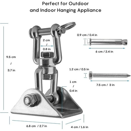 Innovative Ceiling Hook With 304 Stainless Steel 250kg Capacity 360 ...