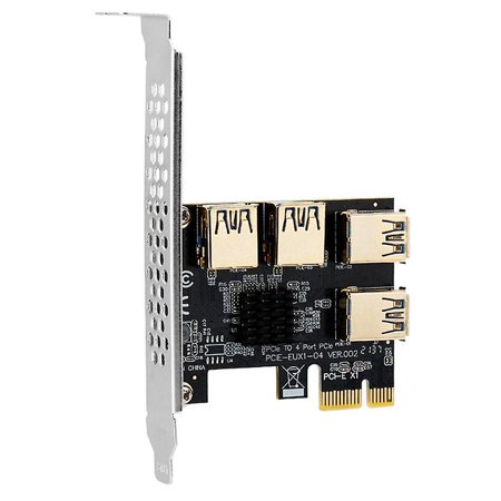 Pcie 1 To 4 Riser Card Pcie 1x To 4 Adapter Card Support 10 Series ...