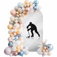 Hockey Theme Arch Backdrop Cover, 6FT, Sports Athletes Silhouette Grey ...