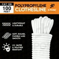 Xpose Safety Plastic Clothesline 100' Weatherproof White Outdoor ...
