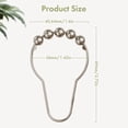 ZYLER- Amazer Rust-Resistant Stainless Steel Shower Curtain Rings Hooks ...