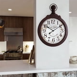 Yosemite Metal Timepiece Wall Clock in Dark Brown - Walmart.com