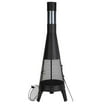 "Esschert Design Outdoor Wood Burning Chiminea, 26"" Black Finish Cast ...