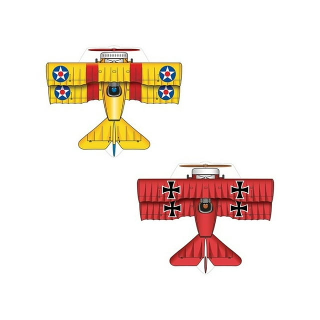 X-Kites Microkite Mini Mylar Kite - 2 Pack (Red Baron & Bi Plane ...