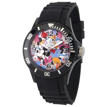 Disney Daisy Duck Watch with Genuine Leather Teal Blue Strap and Silver ...