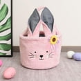 Easter Bunny Basket Plush White Tote Bag Cute Rabbit Design ...