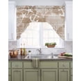 Brown Anchor Nautical Kitchen Swag Valances for Windows, Coastal Beach ...