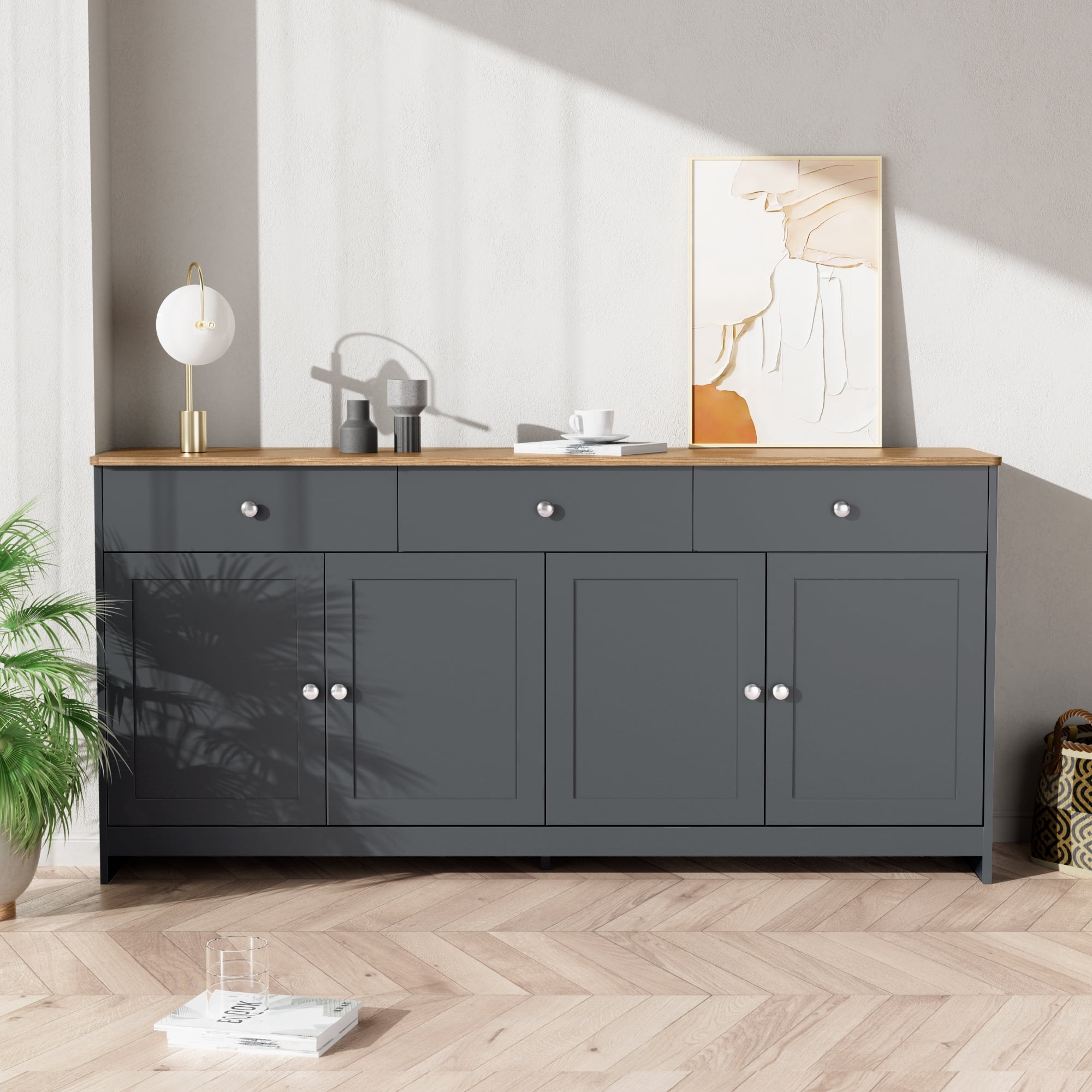 Click here for Noble House Sideboard With Gray-Black Wood Grain... prices