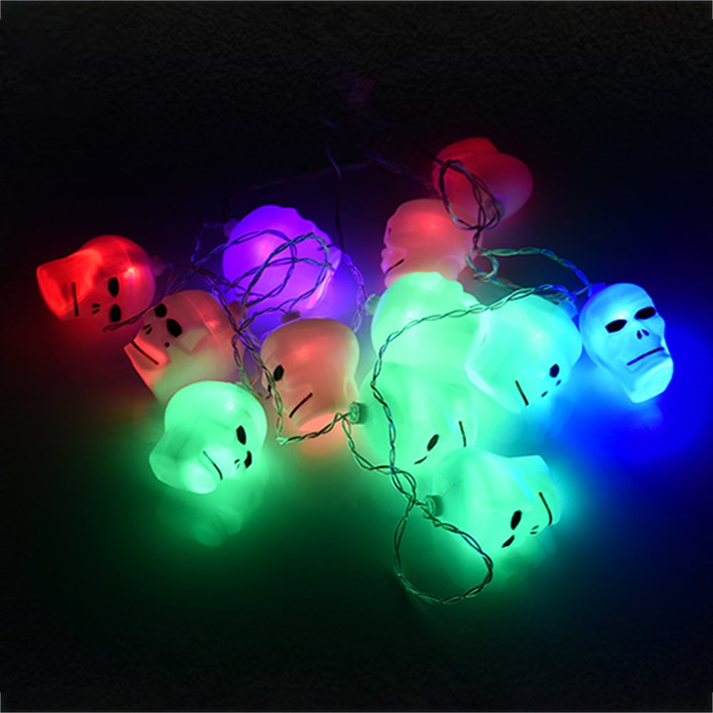 DKJ 16LEDs String Lights Skull Ghost Sunny Doll Shape Night Light ...