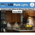 Sensor Brite Pack of 2 Battery Operated LED Puck Night Light - Walmart.com
