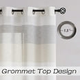 "Uptown Home Stripe Window Curtain, Light Filtering, for Bedroom, Linen ...