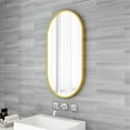 Oval Bathroom Vanity Mirror, One-piece HD Sliver Wall Mirror with ...