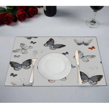 Colorful Round Placemats Set of 8, Braided Rainbow Table Mats for ...